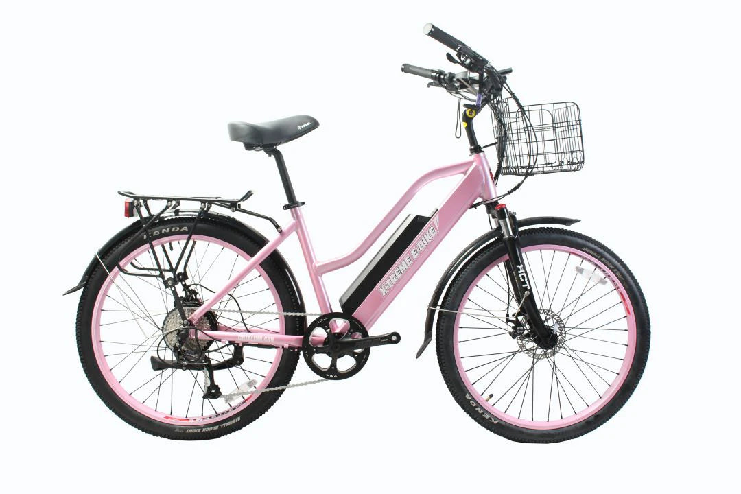 X-Treme Catalina 48 Volt Electric Step-Through Beach Cruiser Bicycle ...